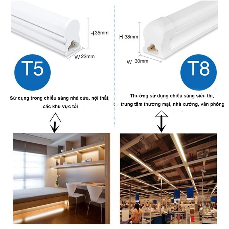 Tìm hiểu từ A - Z về đèn tuýp led T5 60CM thương hiệu KingLED
